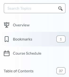 Bookmark content in myCourses
