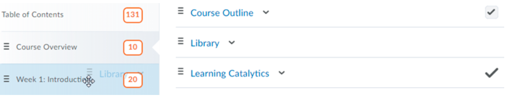 Manage content in myCourses