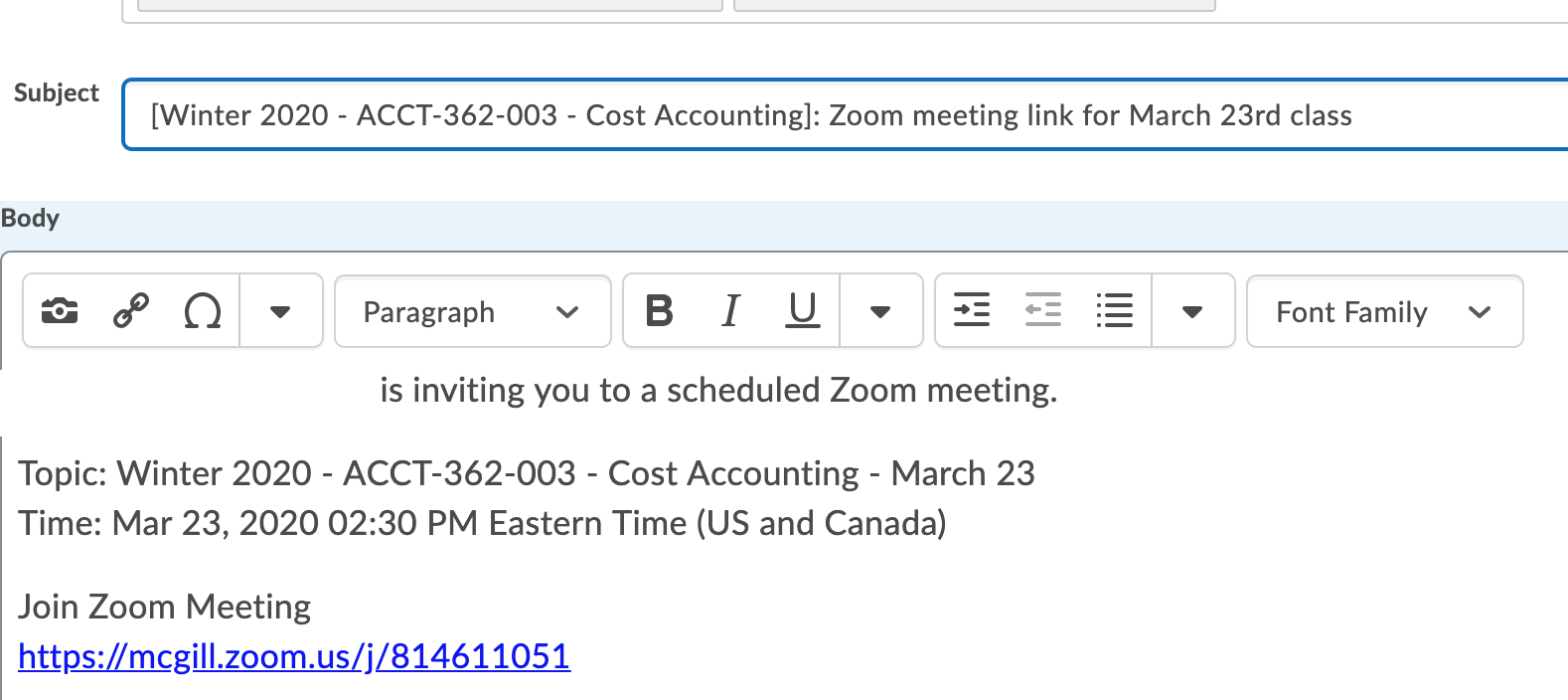 Use Zoom in myCourses