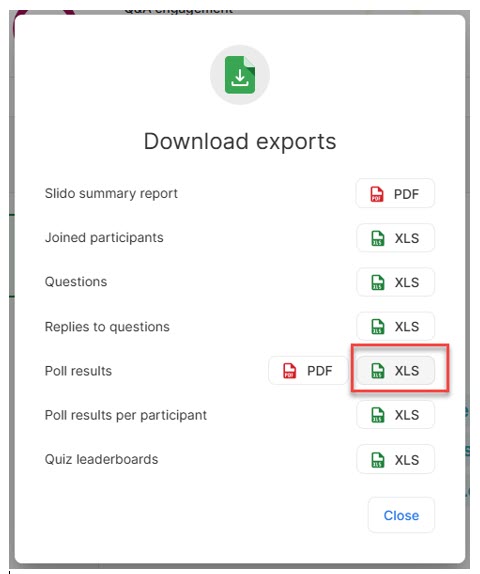 Convert Slido polls to Vevox